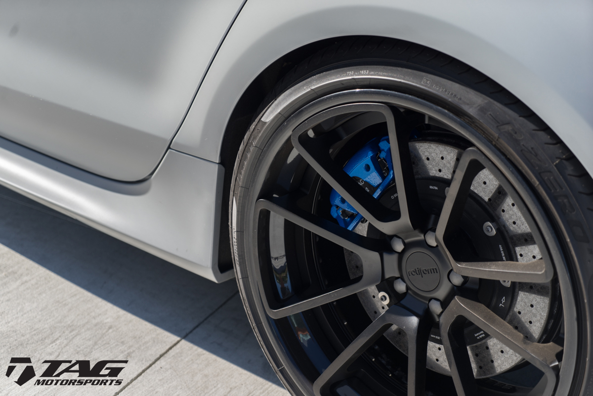 Matte Nardo RS7 gets Ara Blue Brakes + 21" Rotiform SPF // TAG Motorsports