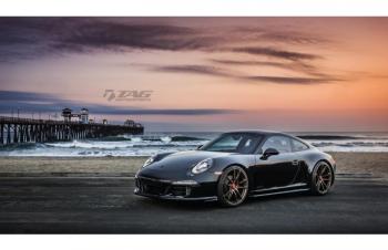 Taycan Turbo S Lowered on HRE P104SC