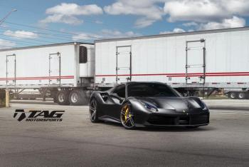 18' Ferrari 488 lowered on Novitec Springs