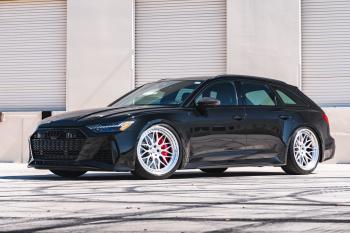 RS6 Avant with CETE Lowering on HRE 300 Wheels
