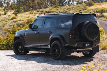 Defender V8 with Milltek Exhaust on Redbourne Wheels
