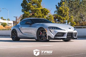 Supra with Boost Logic Exhaust on Titan7 Wheels