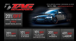 TAG Motorsports - Holiday SALE!! - TAG Motorsports - Blog